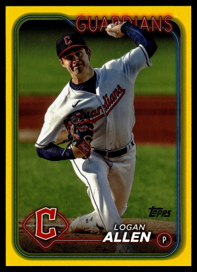 2024 Topps Series 1 Yellow #339 Logan Allen Cleveland Guardians | eBay