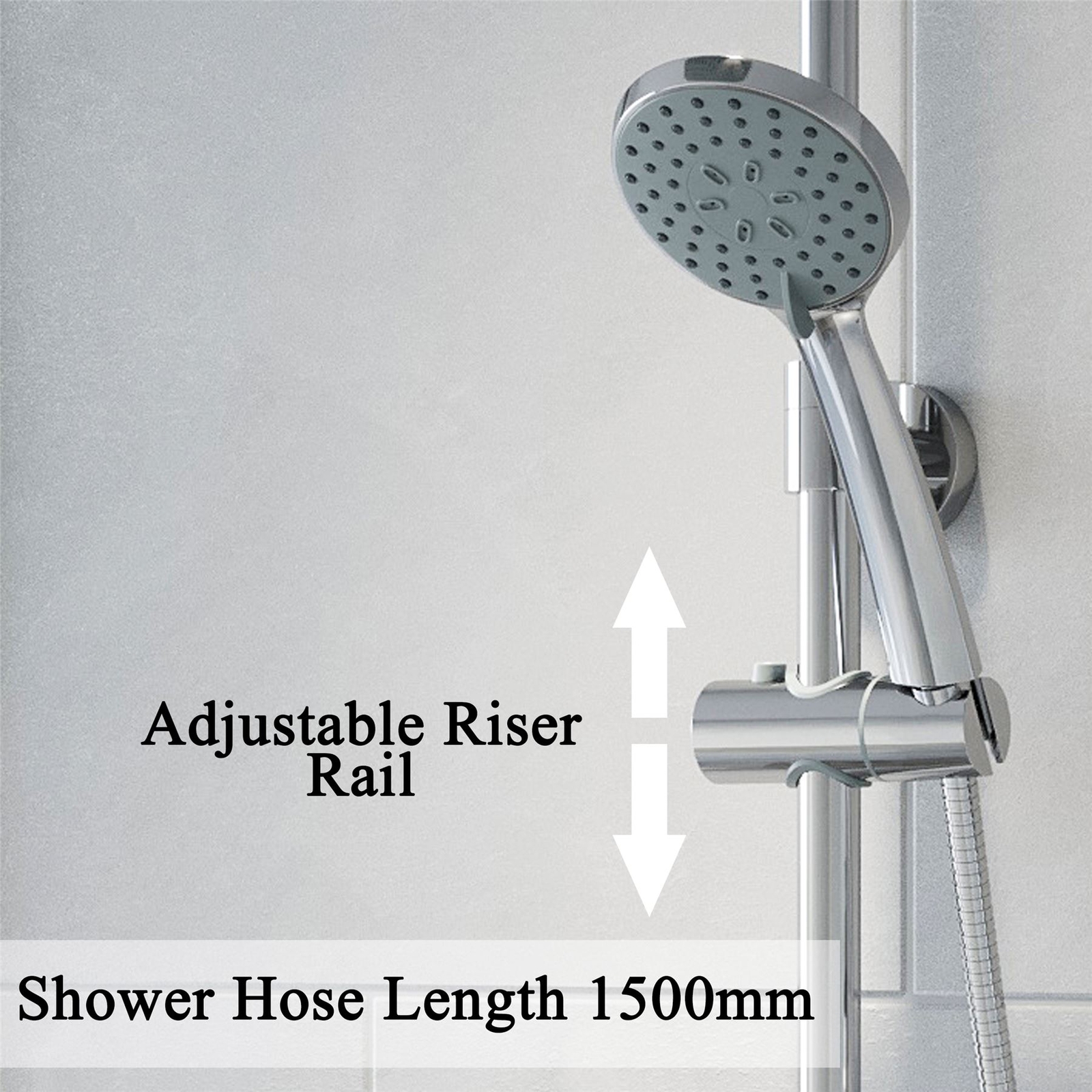 Modern Chrome Thermostatic Shower Mixer Set Twin Head Exposed Valve ...