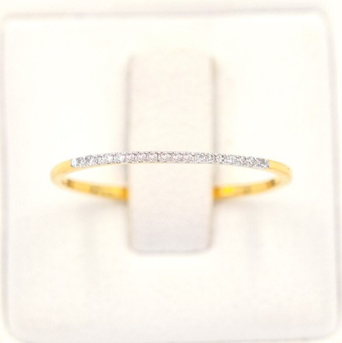 Row ring 9k yellow gold genuine diamond 375 9ct SI329 | eBay