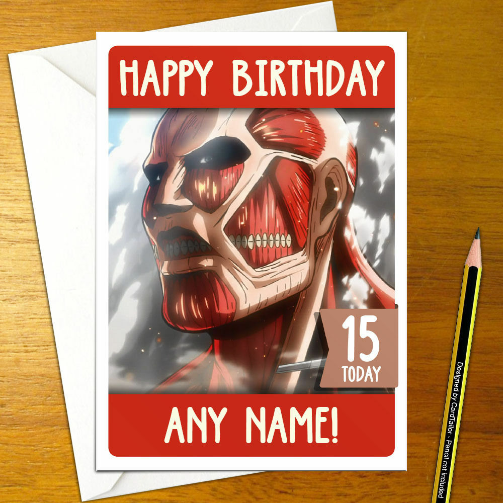 Attack On Titan Birthday Card