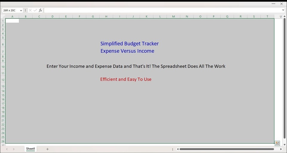 Simplified Budget Tracker Excel Spreadsheets, Template for PC or ...