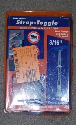 THE HILLMAN GROUP 3/16 INCH STRAP TOGGLE ANCHORS SELF DRILL | eBay
