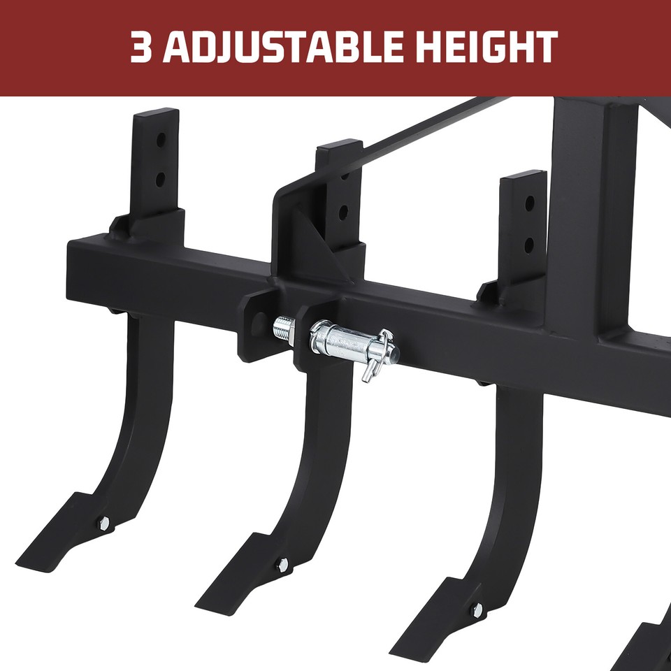 46" Width Plow Scarifier Detachable Cultivator 3 Point with 6 Scarifier ...