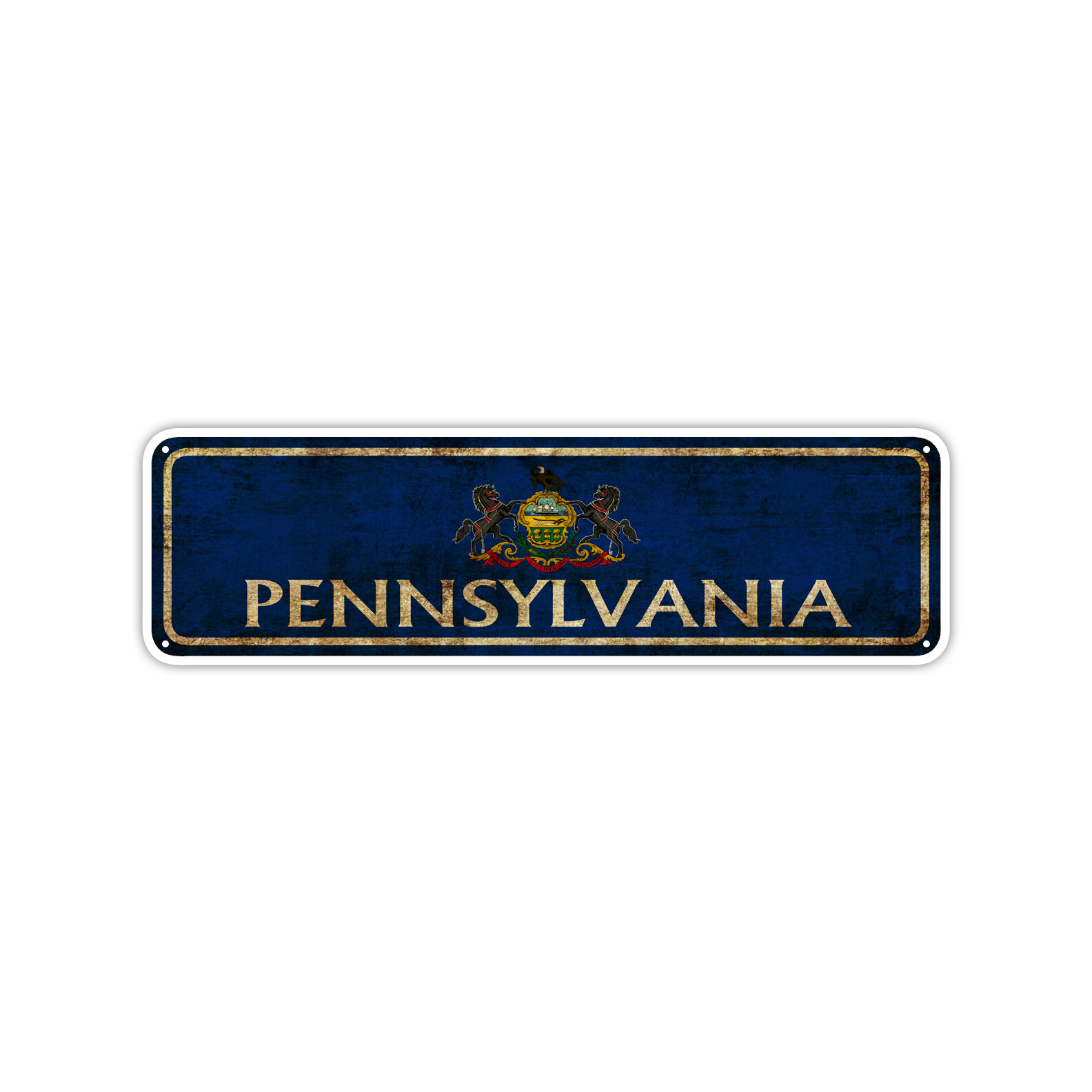 Pennsylvania State Flag Vintage Sign Pennamite Gift Road Wall Décor ...