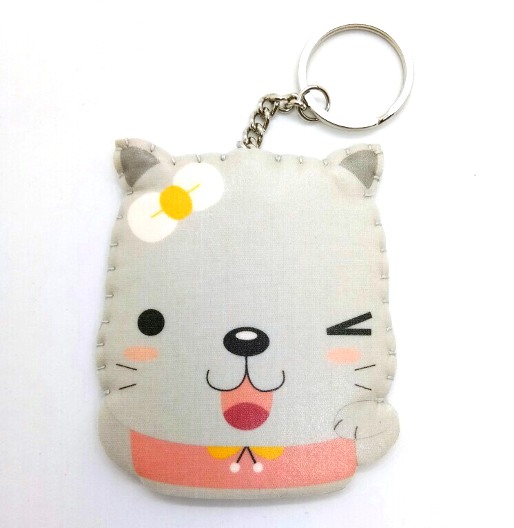 Kitten Funny Cute Keyring Keychain Foam Canvas Sew margine Fridge ...