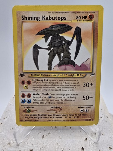 Pokemon TCG English Card 1st edition Neo Destiny Shining Kabutops 108/ ...