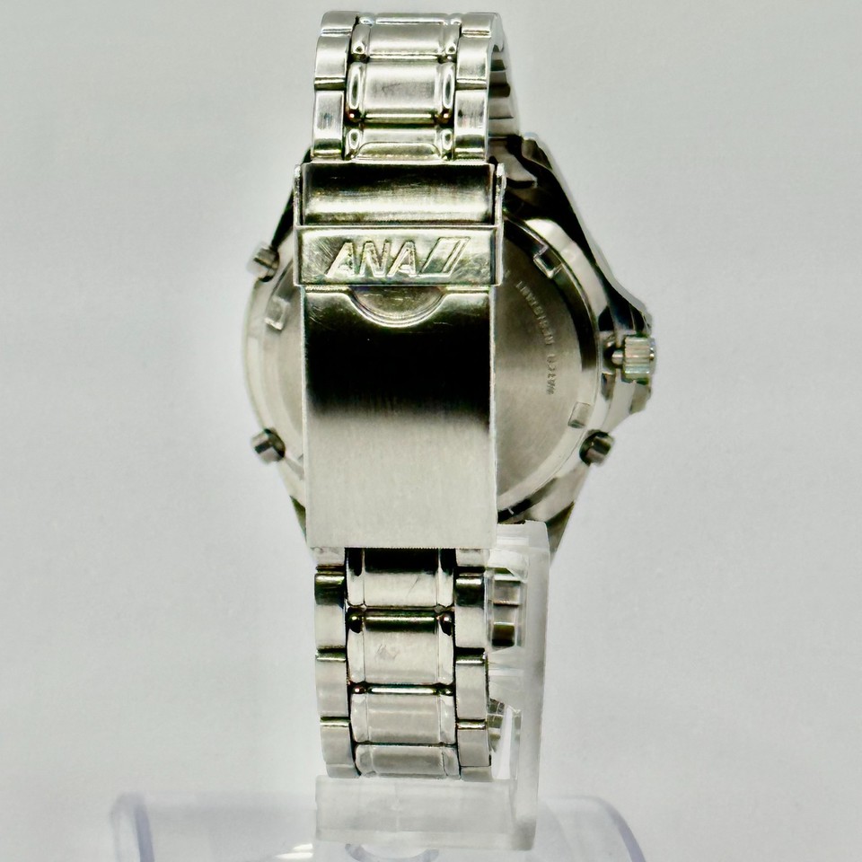 Seiko ANA Boeing 777 Chronograph Black Dial Analog Quartz Fast Shiping ...