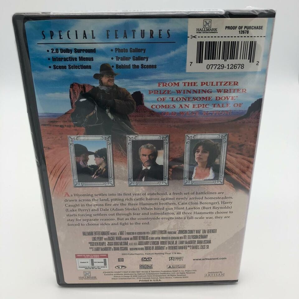 New - Johnson County War (DVD, 2002) Rachel Ward, Luke Perry, Tom ...