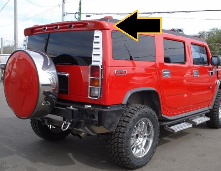 Spoiler For GMC Hummer H2 SUV 2003-2009 Rear Top Unpainted Primer New ...