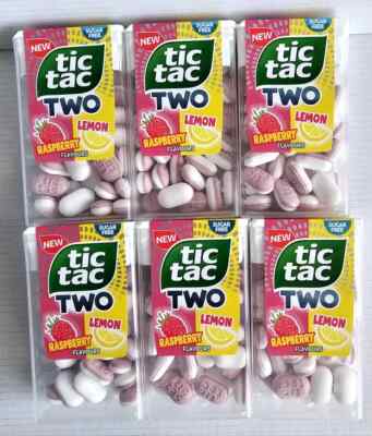 TIC TAC TWO RASPEBERRY LEMON FLAVOUR. SUGARFREE.6 PACKS.6x38.5g.BB 15 ...