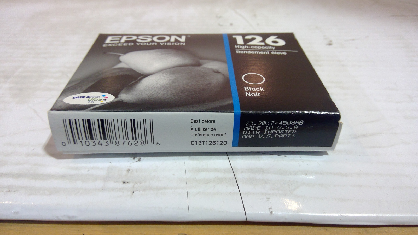 Genuine Epson T126120 Stylus NX330/Workforce 435 Black Ink Cartridge ...
