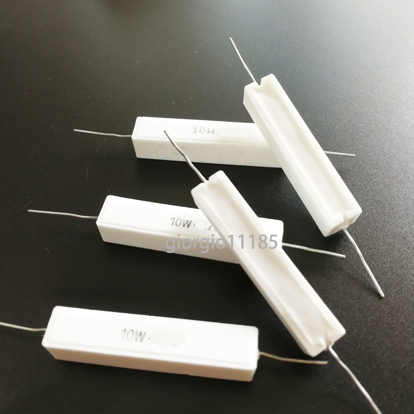 US Stock 5pcs 4.7K ohm 4K7ΩJ 10 watt Axial Ceramic Cement Power ...