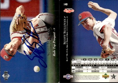 SCOTT SULLIVAN SIGNED 1994 UPPER DECK #140 CINCINNATI REDS ON-CARD AUTO ...