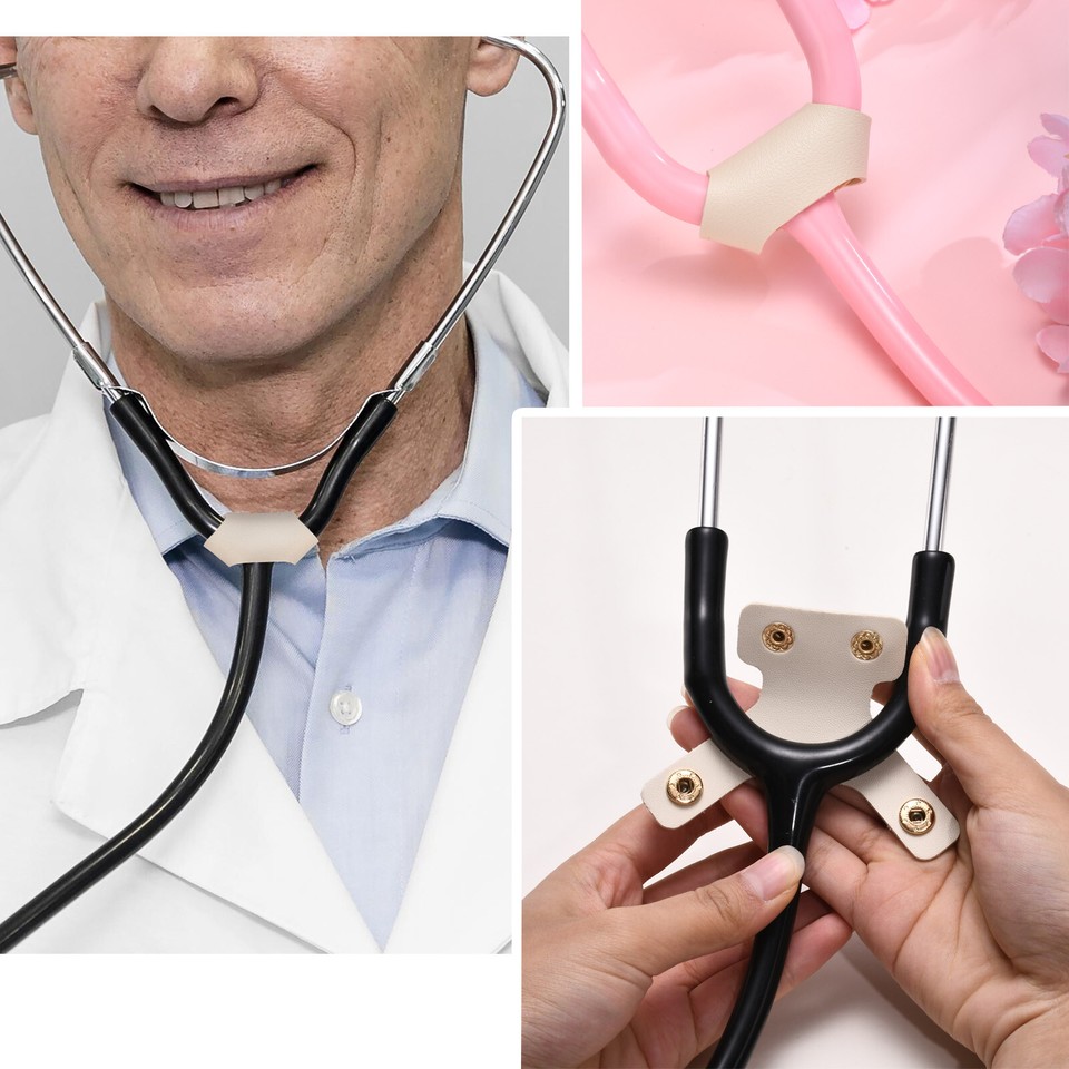 Vnox Leather Stethoscope Name Tag Gifts for Nurse Doctor Personalized ...