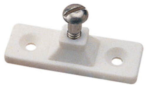 273251-1 NYLON DECK HINGE FITTINGS, WHITE-Deck Hinge; Base 7/8" x 2-7/ ...