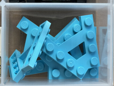 LEGO Parts - Medium Azure Wedge, Plate A-Shape - No 15706 - QTY 5 | eBay