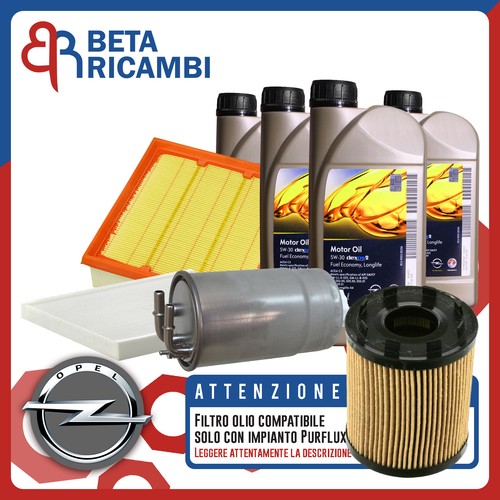 Kit Tagliando Opel Corsa D 1.3 CDTi + 4 L GM Opel 5W30 (IMPIANTO ...