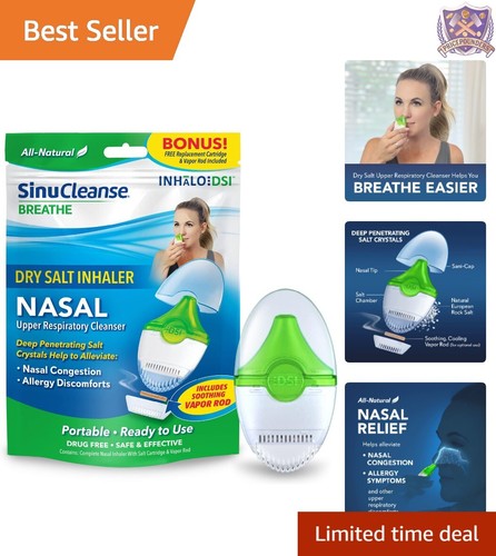 Nasal Inhaler Natural Salt Crystals Portable Relief Sinus Support ...