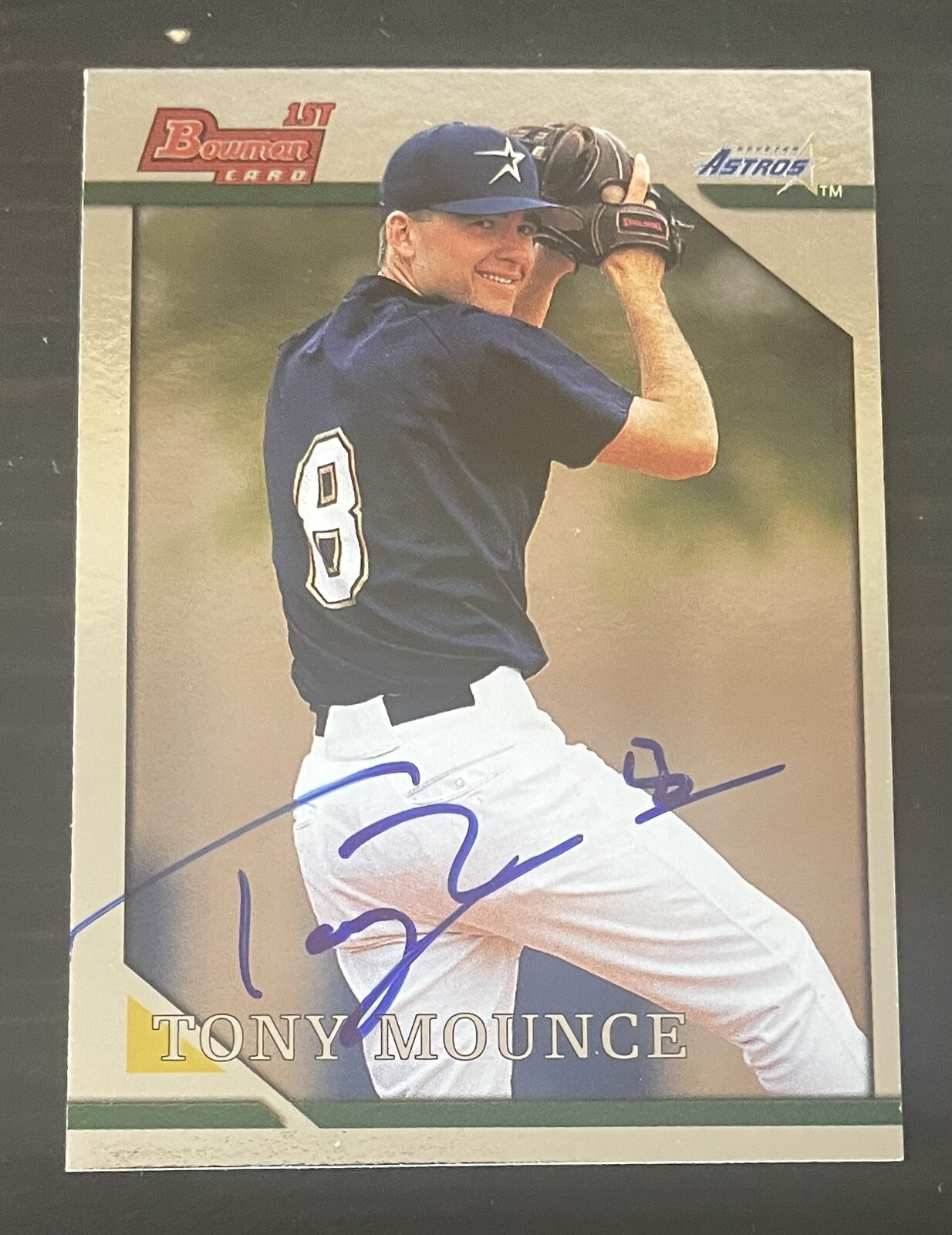 1996 Bowman Foil #125 Tony Mounce Houston Astros Signed Card ...