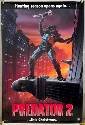 PREDATOR 2 ROLLED ORIGINAL ONE SHEET MOVIE POSTER DANNY GLOVER BILL ...