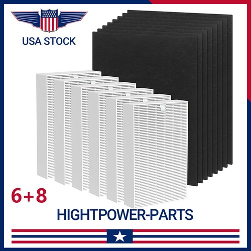 6 HEPA Filter 8 Carbon filter for Honeywell HPA300 Air Purifier R3 HRF ...