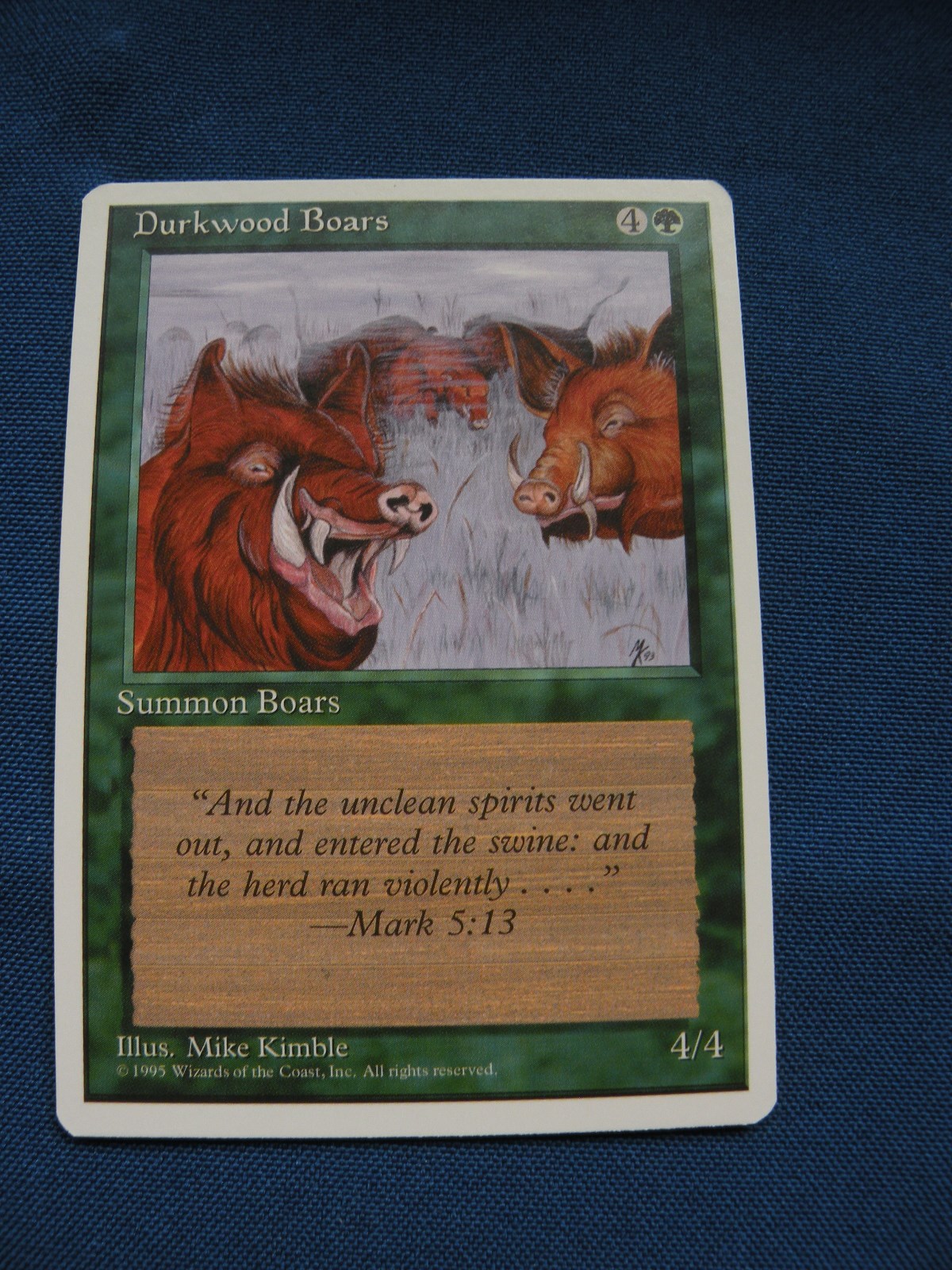 1995 Magic the Gathering Durkwood Boars summon boars card game $1 S&H ...