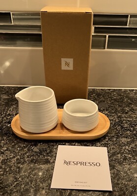 NEW NESPRESSO ORIGINALE COFFEE CREAMER SUGAR BOWL SERVING SET #3579 | eBay