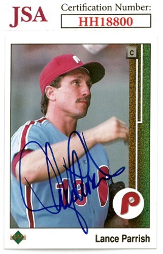 Lance Parrish signed 1989 Upper Deck Baseball On Card Auto #431- JSA | eBay