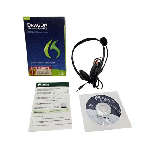 Dragon Naturally Speaking 12 Premium Edition w/Headset Microphone New ...