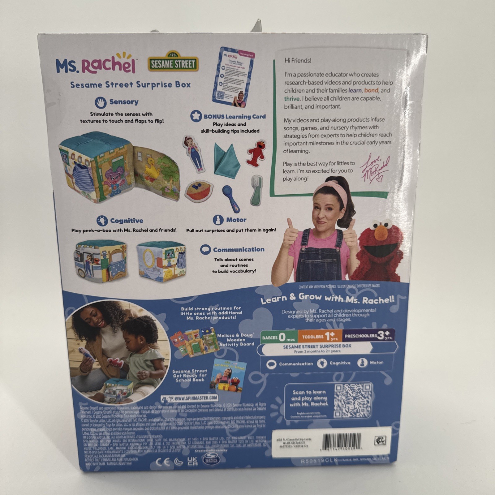 Ms. Rachel Sesame Street Surprise Learning Box with Elmo & Ms. Rachel ...