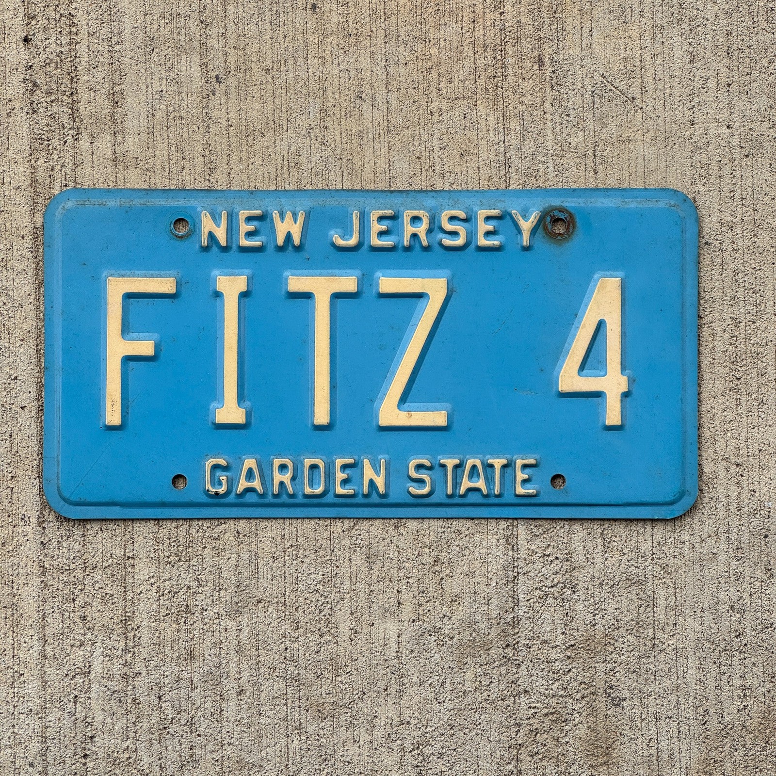 1979 New Jersey VANITY License Plate Auto Tag Garage Decor Vintage FITZ ...