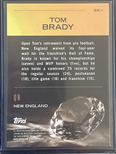 2024 Topps Chrome Football Tom Brady Sunday Swag Yellow /75 SSP 🐐 | eBay