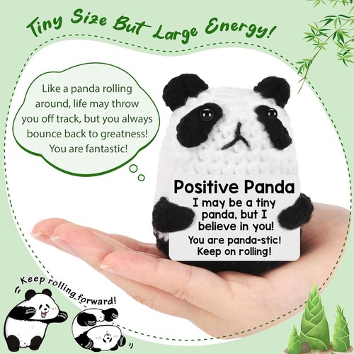 Mini Positive Crochet Animals Panda Valentines Day Gifts for Kids... | eBay