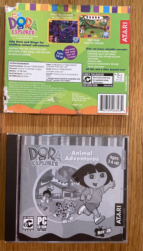 Dora The Explorer: Animal Adventures PC CD-ROM (Atari -2003) - used | eBay