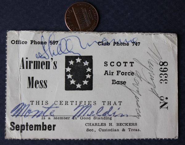 1950-60s Era St. Clair County Illinois Scott Air Force Base Airmen's ...