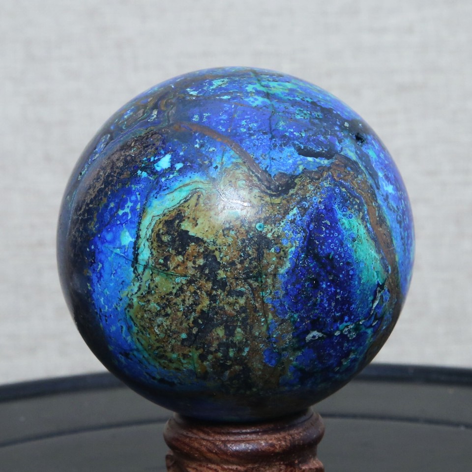 B8931-Natural Rare Quartz Azurite、malachite Mineral Sphere Crystal Ball ...