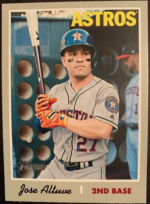 2019 TOPPS HERITAGE JOSE ALTUVE HI HIGH NUMBER SP SHORT PRINT #409 ...