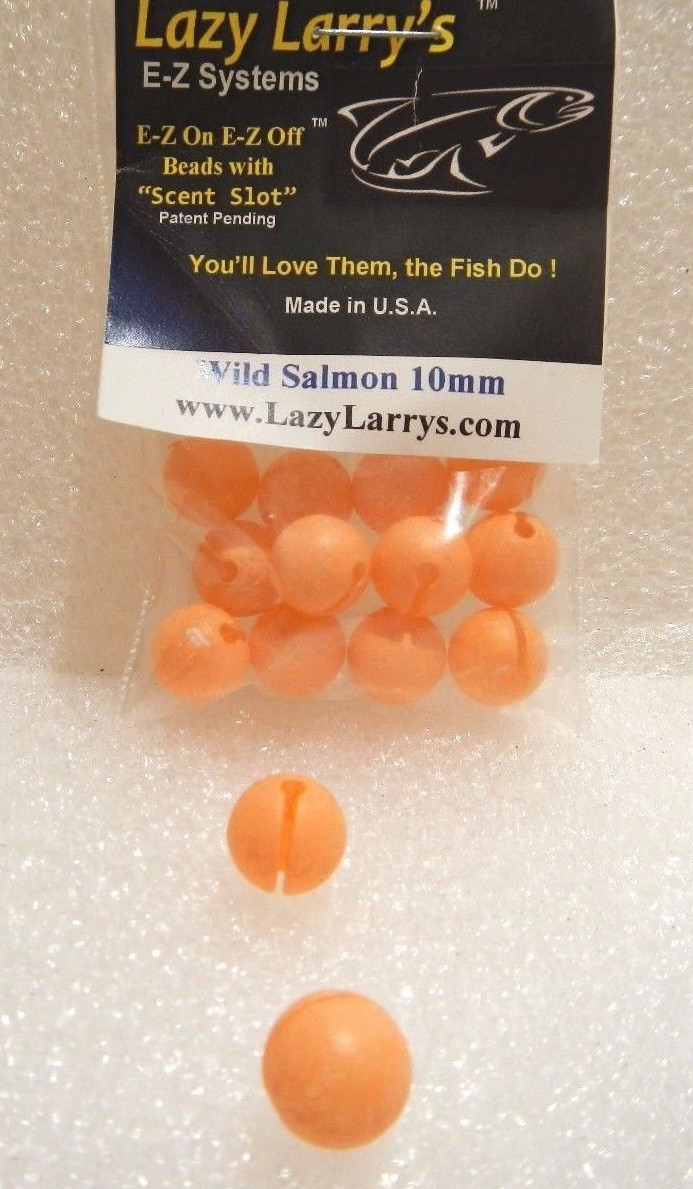 Lazy Larry's E-Z Systems Fish Beads 10mm Wild Salmon, Easy change Troutbeads | eBay