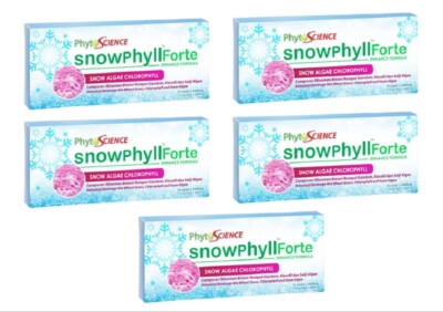 5 Box PhytoScience Snowphyll Forte PHYTONUTRIENTS (15sachets per Box ...