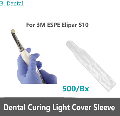 Dental Curing Light Cover Sleeve For 3m ESPE Elipar S10 Plastic Sheaths ...