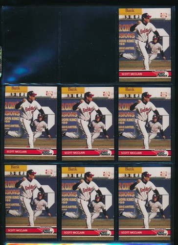 Lot (7) 1995 #24 Scott McClain Rochester Red Wings Bill Pucko (BW31 ...