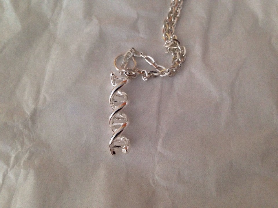 DNA Structure Double Helix Lab Science Geek 24" Chain Necklace Pendant ...