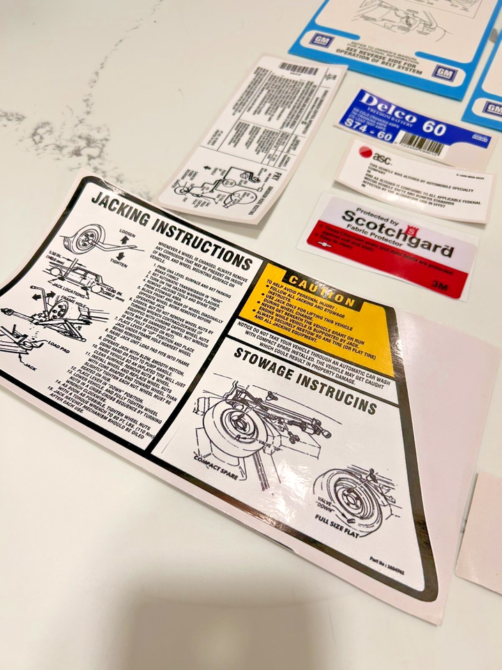stickers Chevy Caprice Impala 77-90 consisting of 13 assorted pieces ...