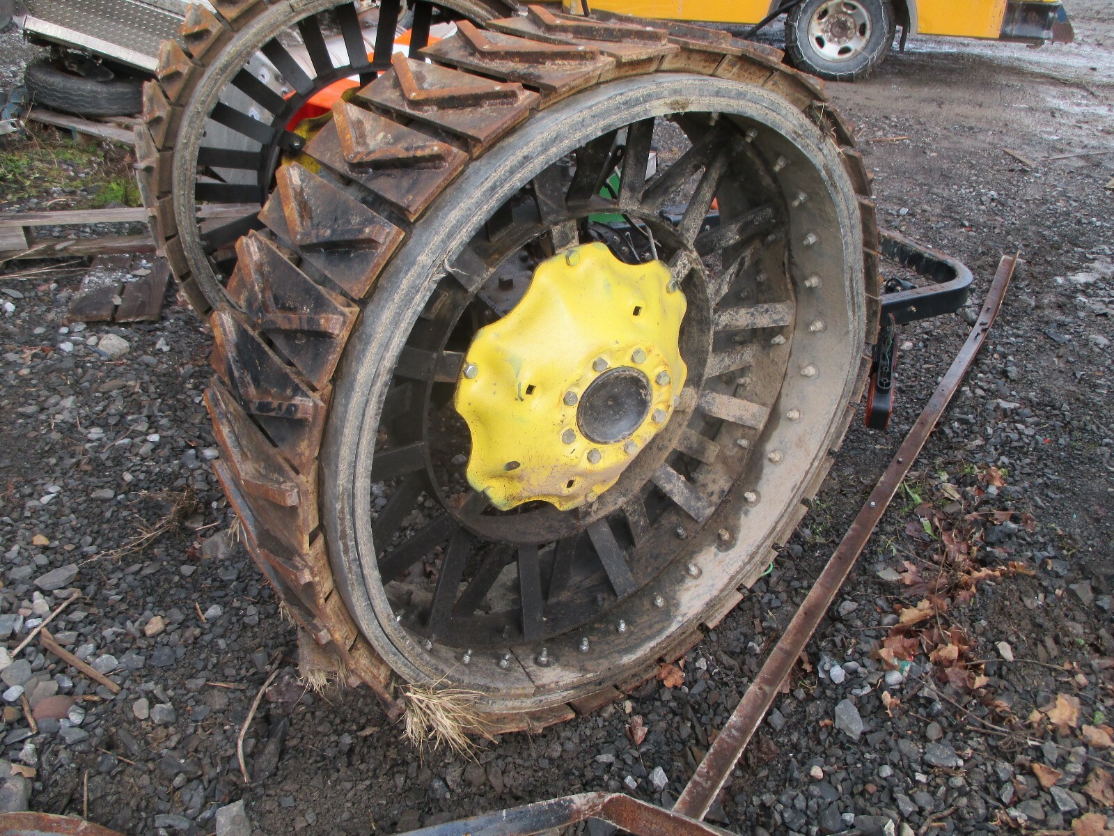 STEEL TRACTOR WHEELS WITH STEEL TREADS "AMISH" TRACTOR WHEELS JOHN ...