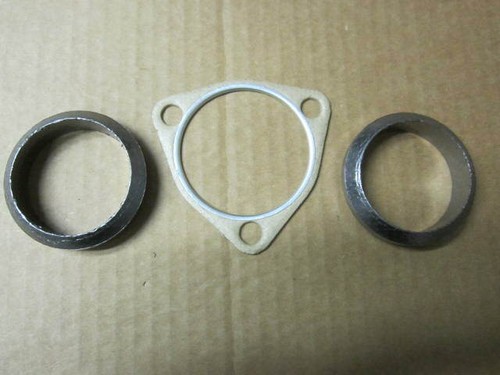 57-69 CHEVY EXHAUST MANIFOLD HEAT RISER GASKET +PIPE DONUTS 283 327 I.D ...