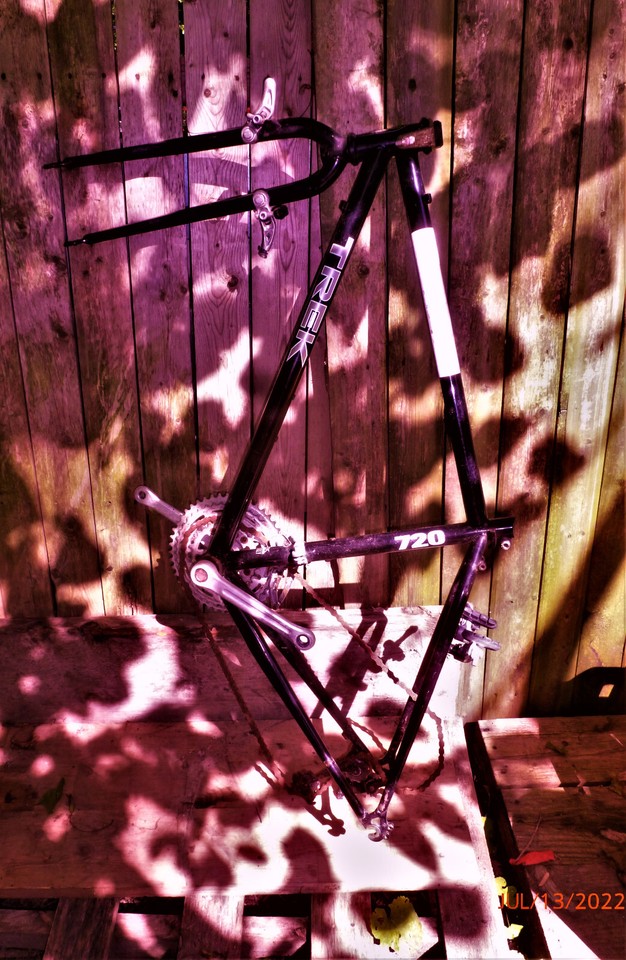 Trek 720 Multitrack Hy-Brid frame parts lot- 17" cro-molly -- 1990s era ...