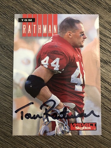 Tom Rathman Autographed NFL Football Trading Card~San Francisco 49ers ...