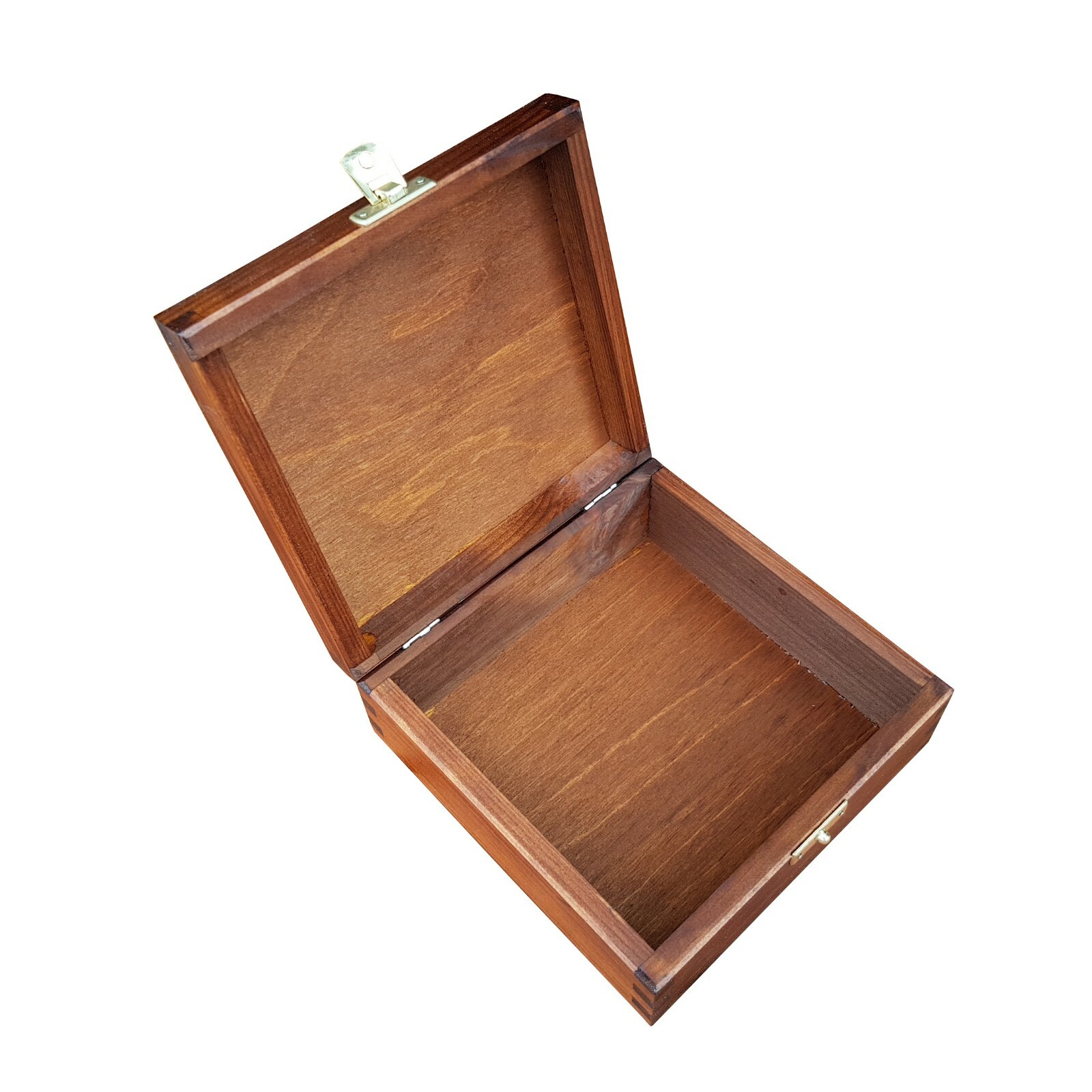 WOODEN BOX 16x16x6 cm IN BROWN COLOR | eBay