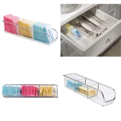 iDesign Linus Plastic Divided Packet Organizer, Holder for Sugar, Salt ...
