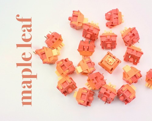 Lubed Maple Leaf 45g Tactile Outemu Switches for Custom Keyboard Building | eBay